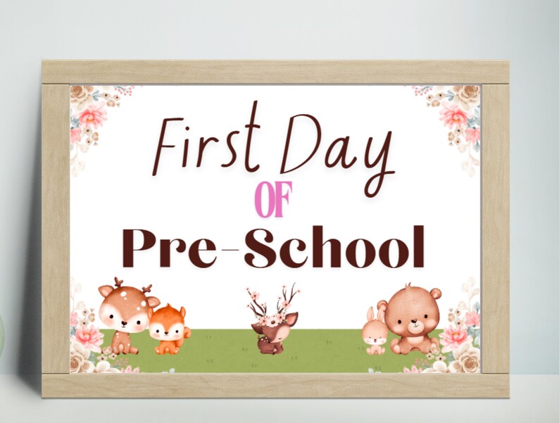 Back to School First Day of School Bundle Signs (pre-school to 6th ...
