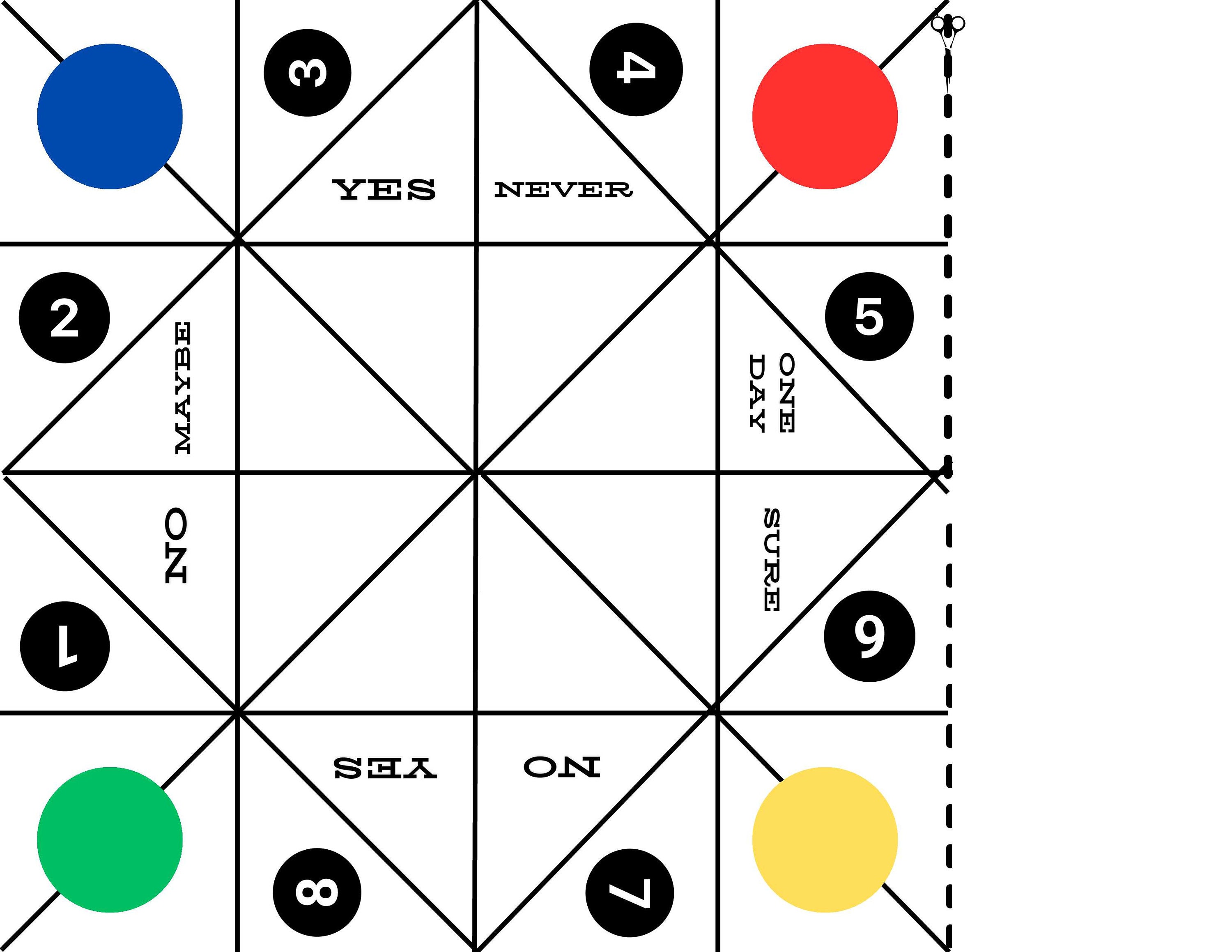 Printable Fortune Teller Pattern - Etsy