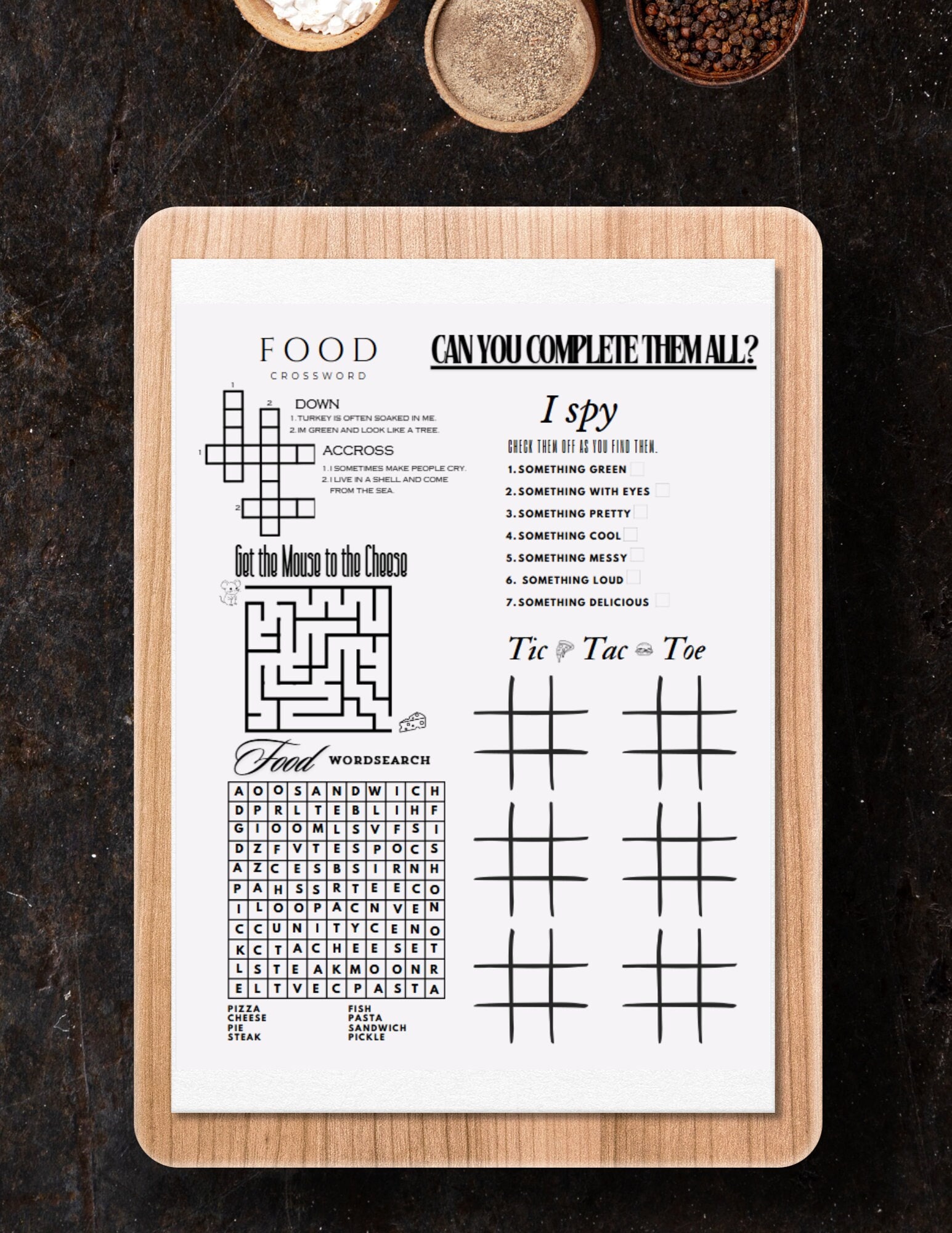 Restaurant Table Games, Table Games, Family Restaurant Games ...