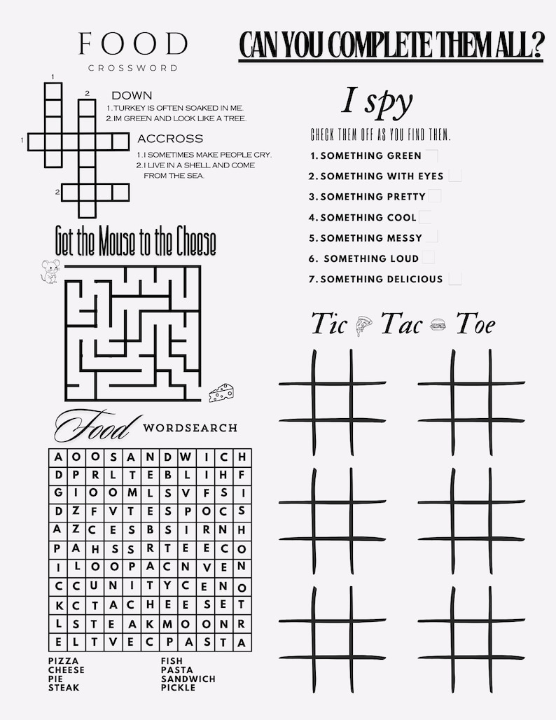 Restaurant Table Games, Table Games, Family Restaurant Games ...