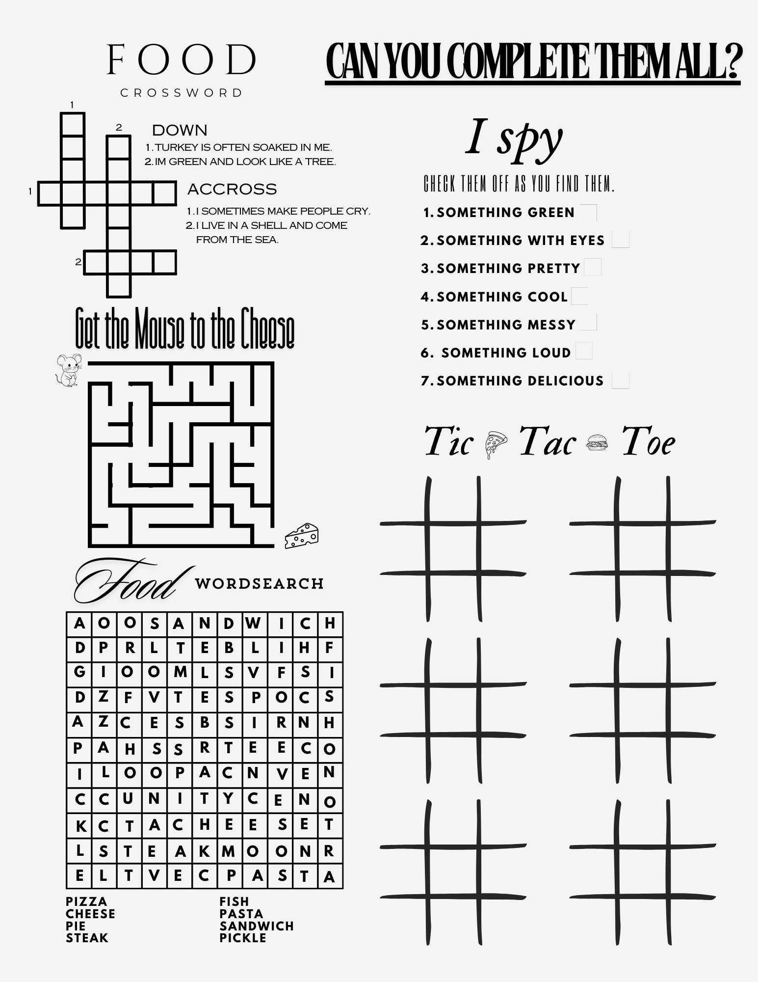 Restaurant Table Games, Table Games, Family Restaurant Games ...