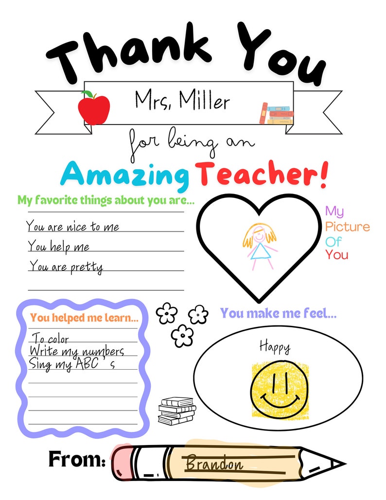Teacher Appreciation Gift, Printable Teacher Appreciation Week Gift ...