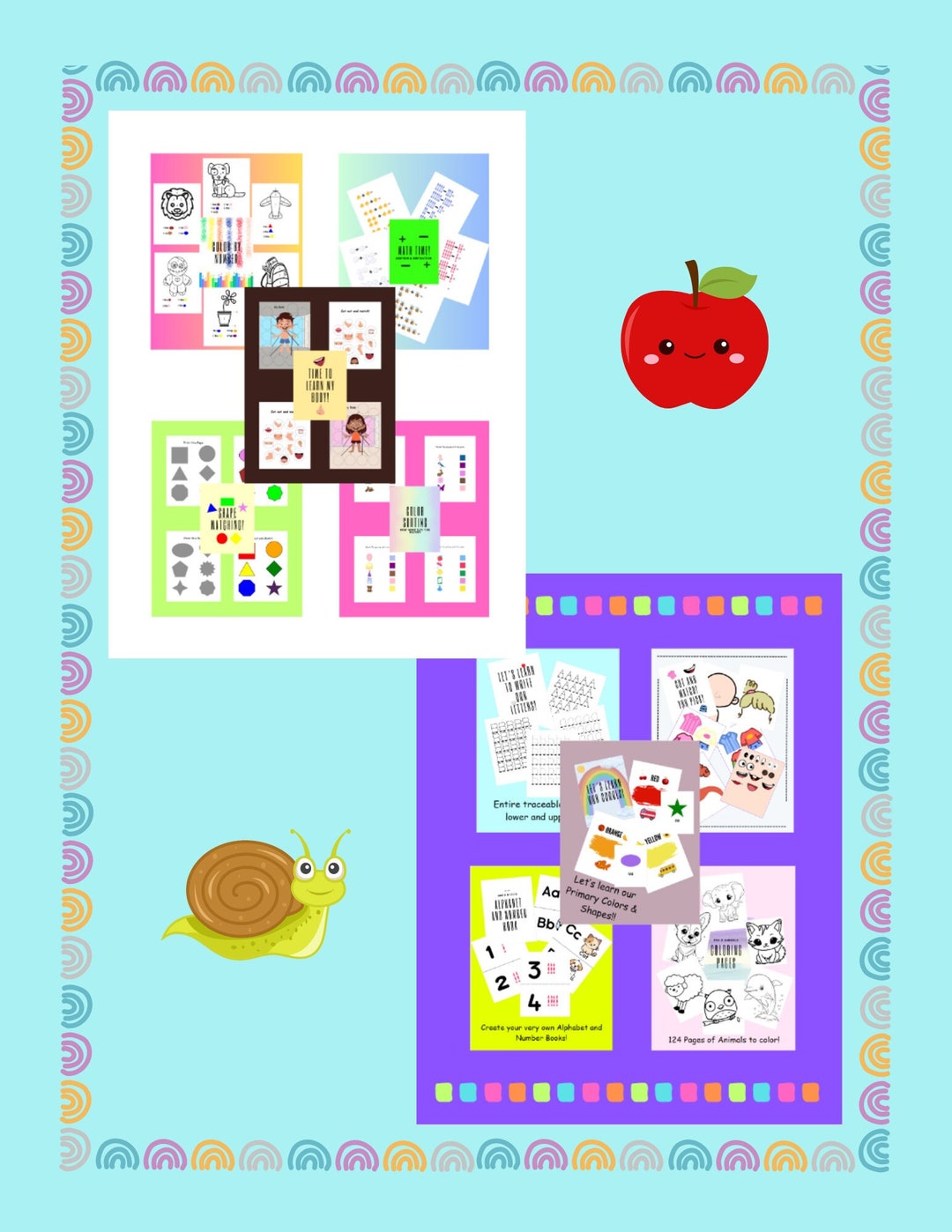 Pre-k and Kindergarten Pintables, Educational Worksheets, Alphabet ...