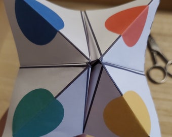 Paper Fortune Teller Template / Printable Fortune Teller Kit / Origami ...