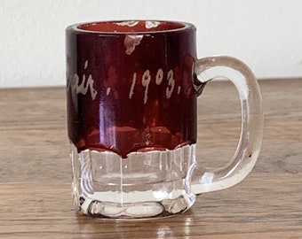 Antique Ruby Red Mug - Etsy
