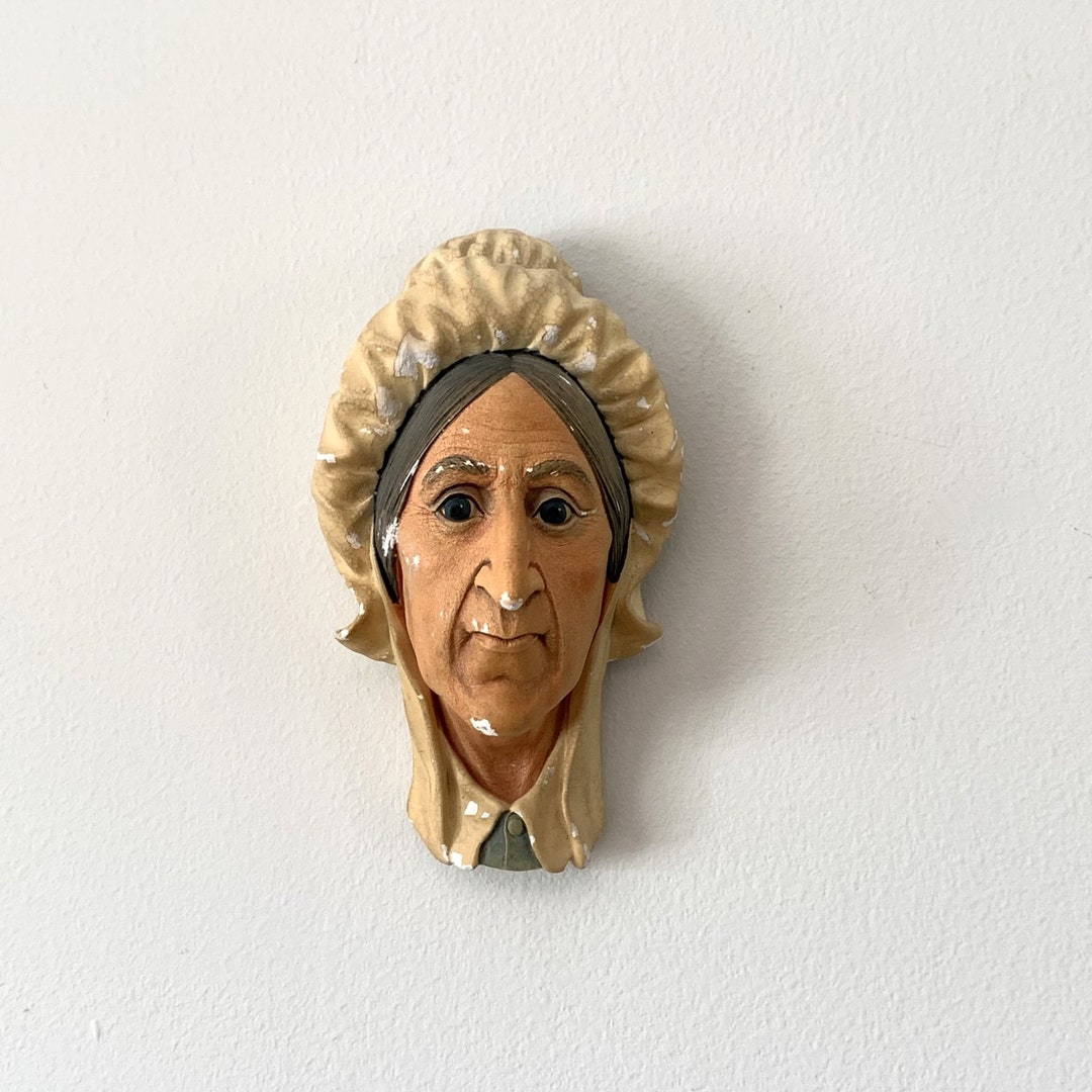 Bossons Betsey Trotwood Chalkware Head, 1964 Wall Plaque, Dicken's ...