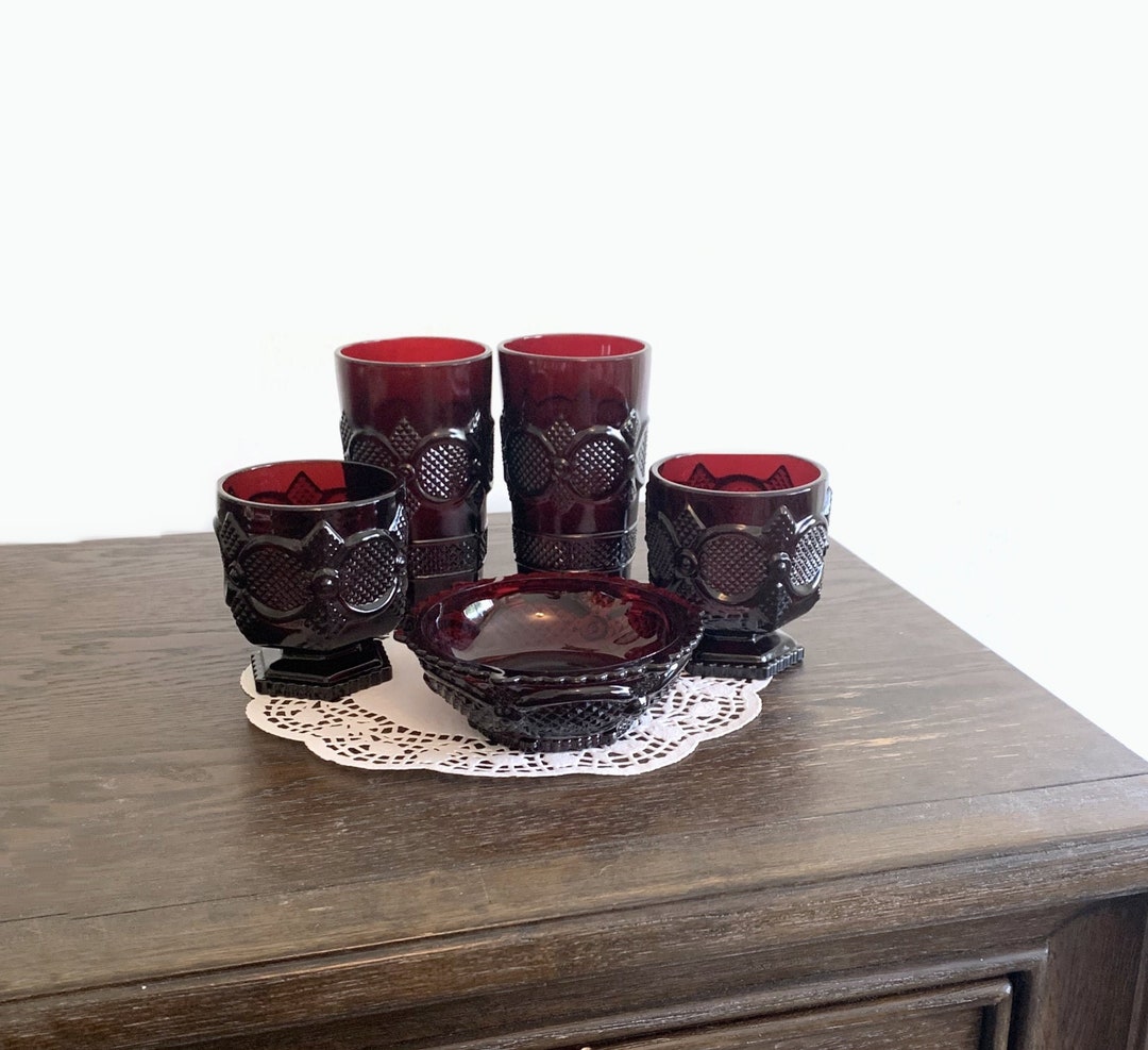 Avon Cape Cod Royal Ruby Red Glass CHOICE - Etsy