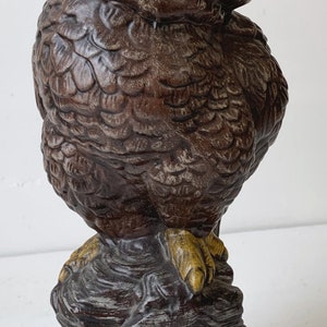 Large Ceramic Owl Figurine 12" Tall, Woodland Decor - Etsy