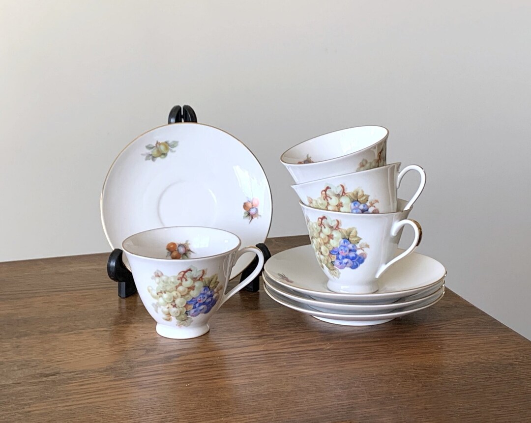 Schumann Germany Cups & Saucers, Set of 4 - Etsy