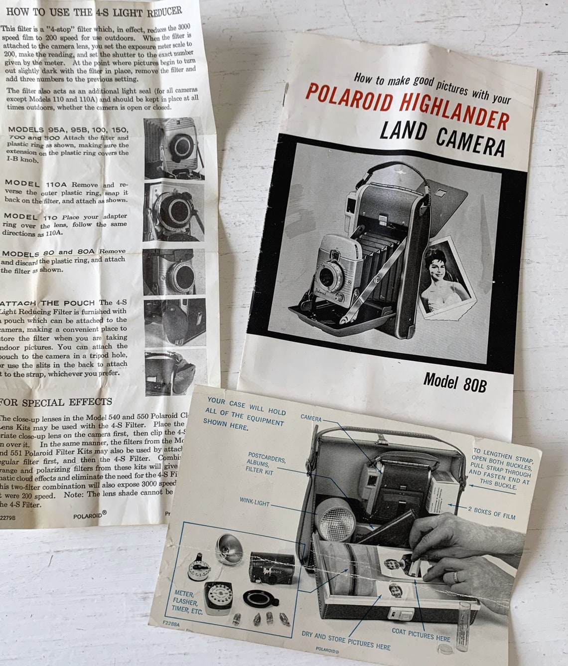 Polaroid Highlander Land Camera Model 80B in Leather Case - Etsy