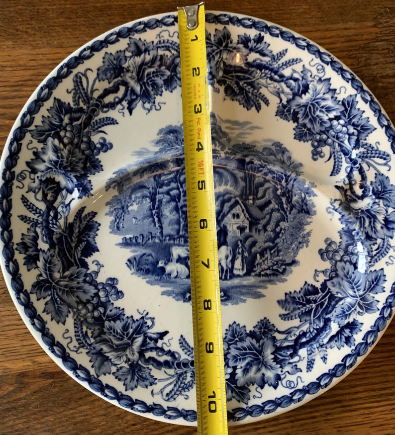 Booth's British Scenery Blue Grill Plates Set of 2 - Etsy