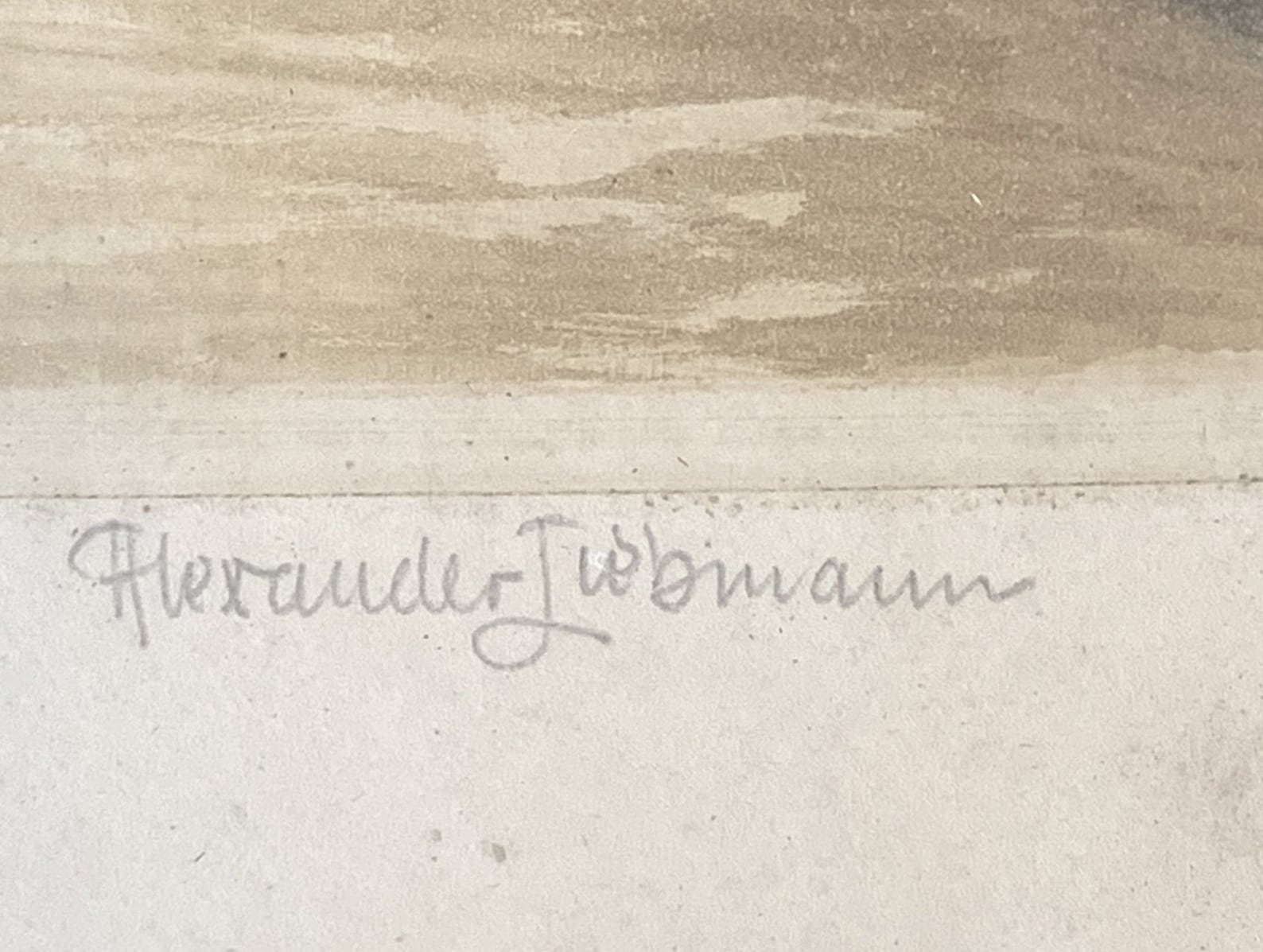 Color Etching Alexander Liebmann Old Wood Frame old - Etsy