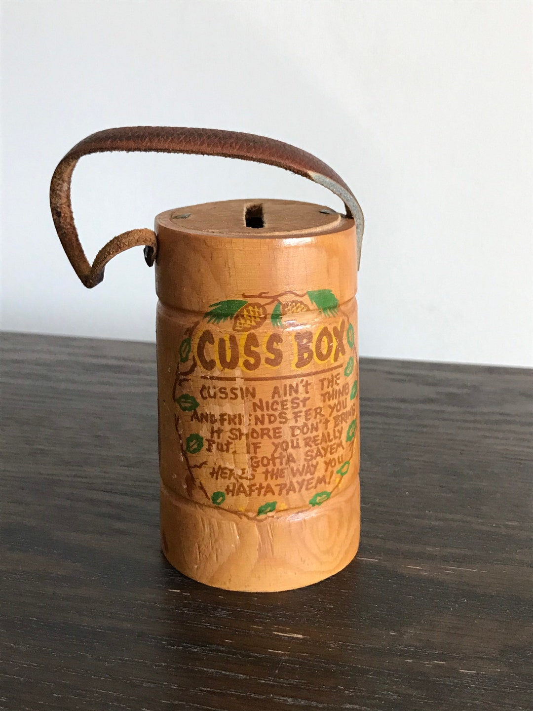 Wood Novelty Cuss Box Bank - Etsy