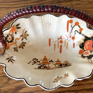 Wedgwood Candy Dish Pagoda Pattern, W/ Rattan Wrapped Handle - Etsy