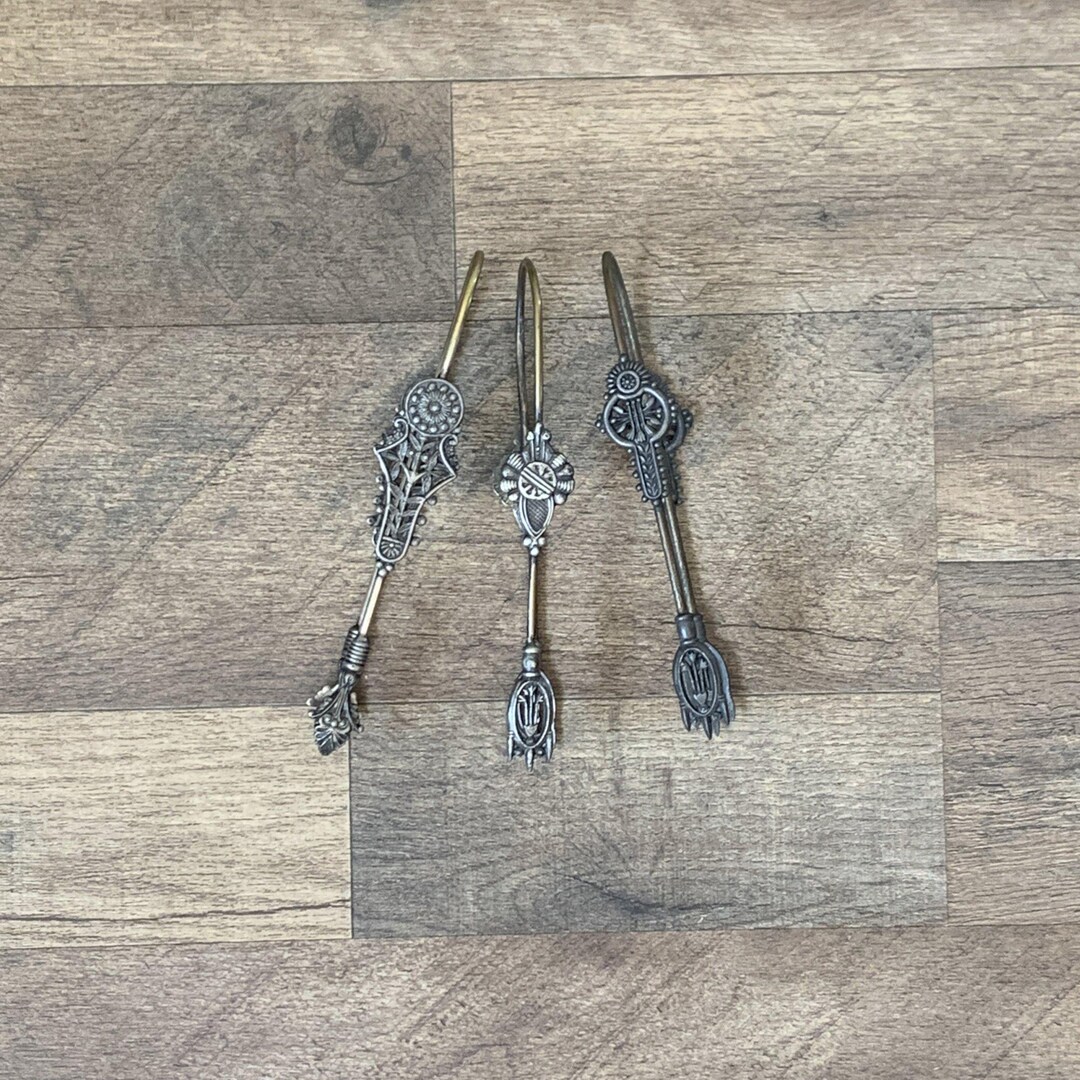 Victorian Silverplate Castor Tongs CHOICE, Fancy Antique Ornate Silver ...