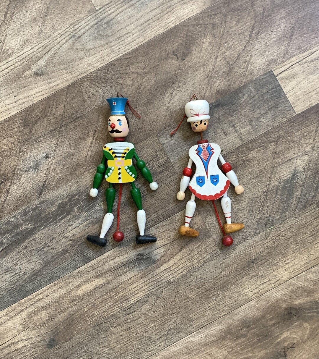 Knobler Wooden Pull String Puppet CHOICE, Vintage Wood Jumping Jack Toy ...