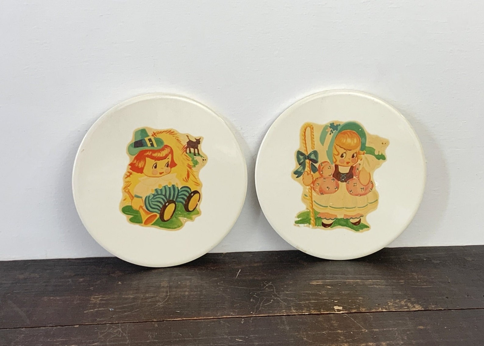 Wheeling Nursery Rhyme Wall Tiles Little Bo Peep & Little Boy - Etsy