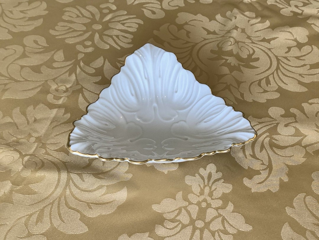 Lenox Triad Collection Candy or Nut Dish, Vintage Tray or Bowl W/ 24kt ...