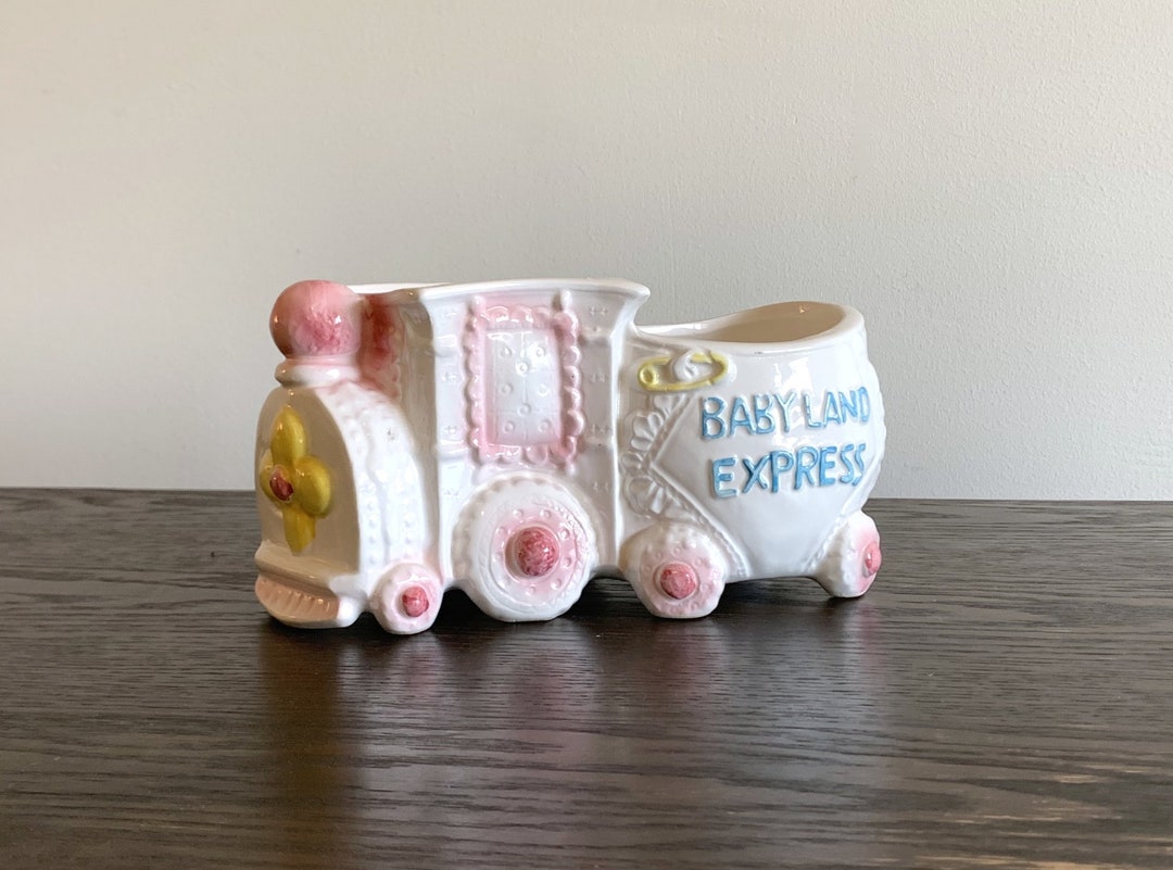 Relpo Babyland Express Planter, Vintage Ceramic Choo Choo Train Vase ...