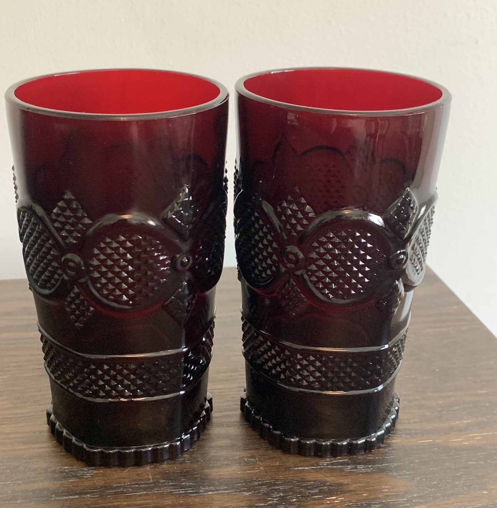 Avon Cape Cod Royal Ruby Red Glass Choice of Water Tumblers - Etsy
