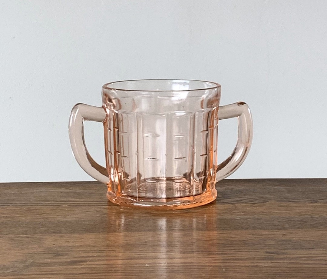 Hazel Atlas Pink Depression Glass Sugar Bowl, Colonial Block Pattern - Etsy