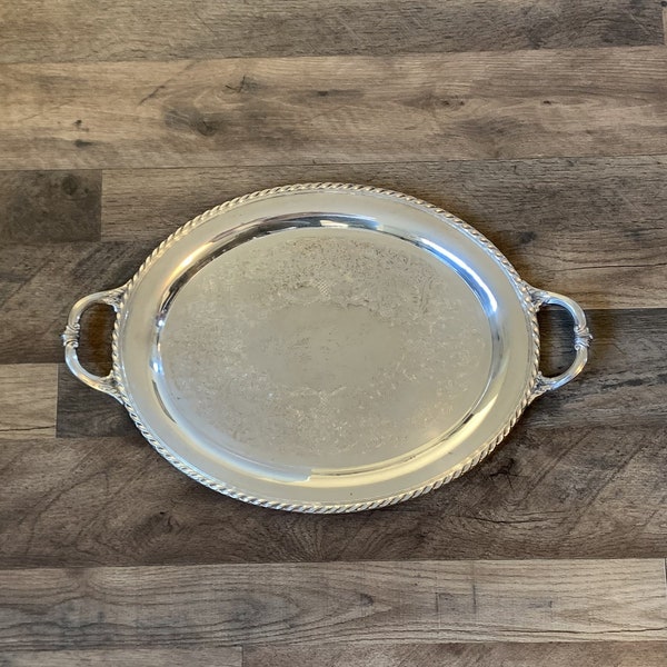 Wm Rogers Silverplate Serving Tray - Etsy
