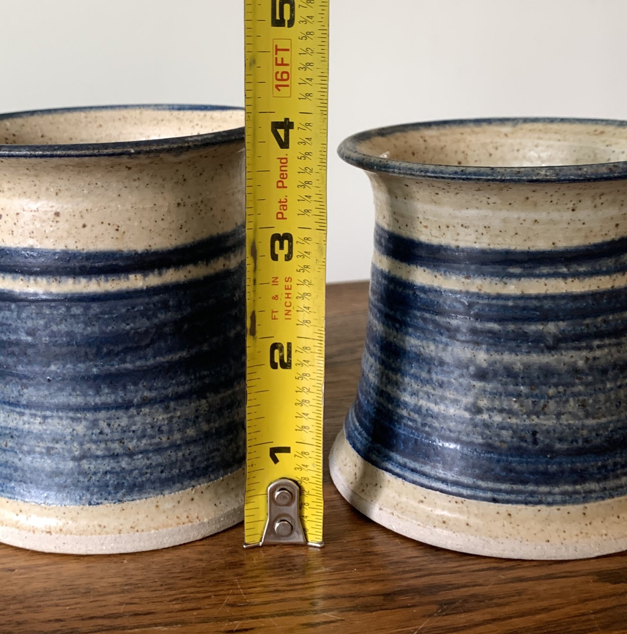 Old Pottery Mill Stoneware Mugs Set of 2 - Etsy