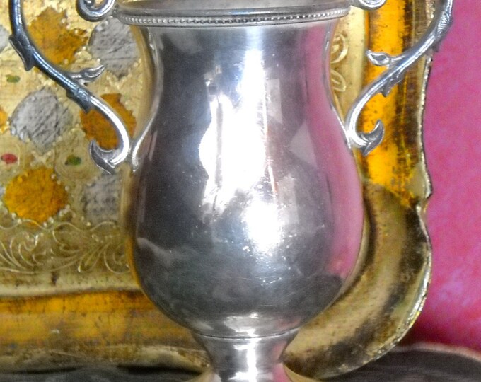 Vintage Meriden Silverplate Open Sugar Bowl Beaded Leaves Tall Meriden ...