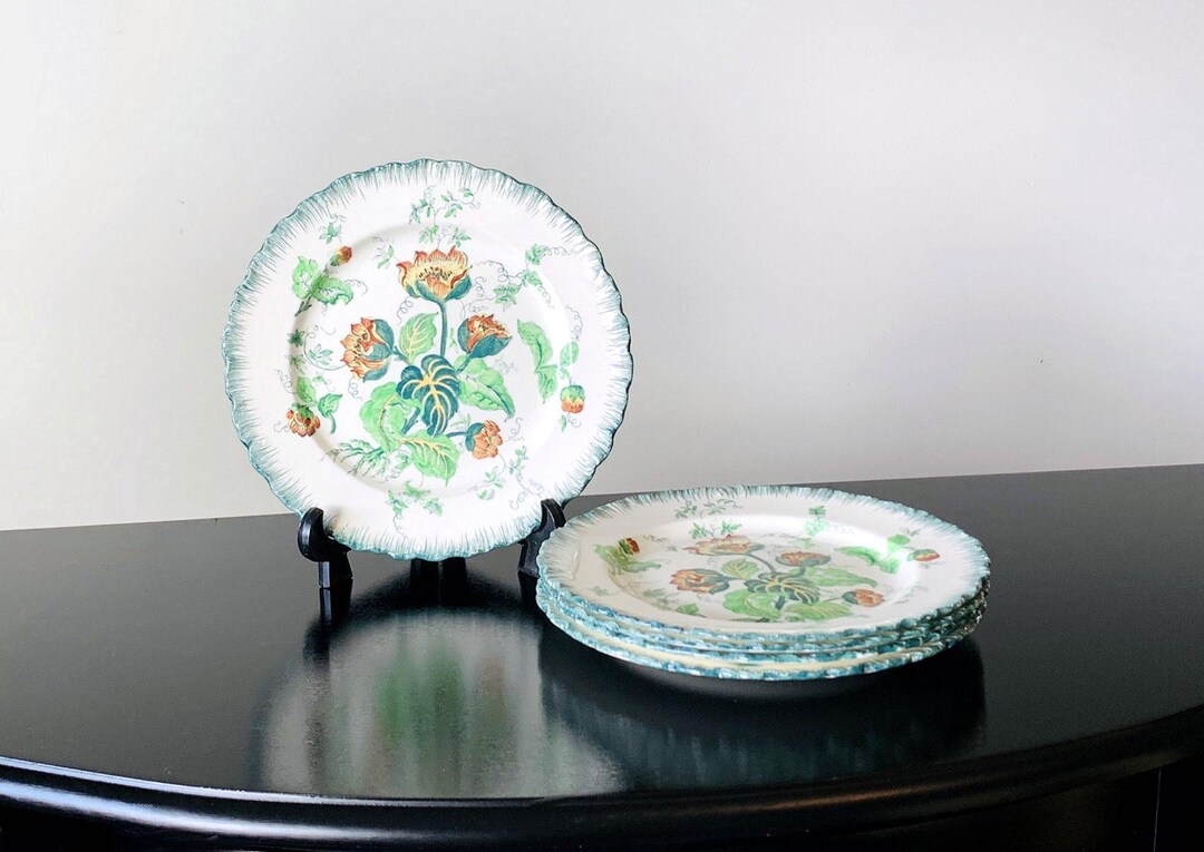 Antique Wedgwood Ertruria Water Nymph 8 1/4" Salad Plates, Set of 5 ...