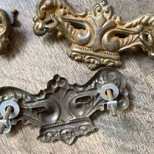 Escutcheon Drawer Pull Back Plates Stamped Brass Tin W/ Eye - Etsy