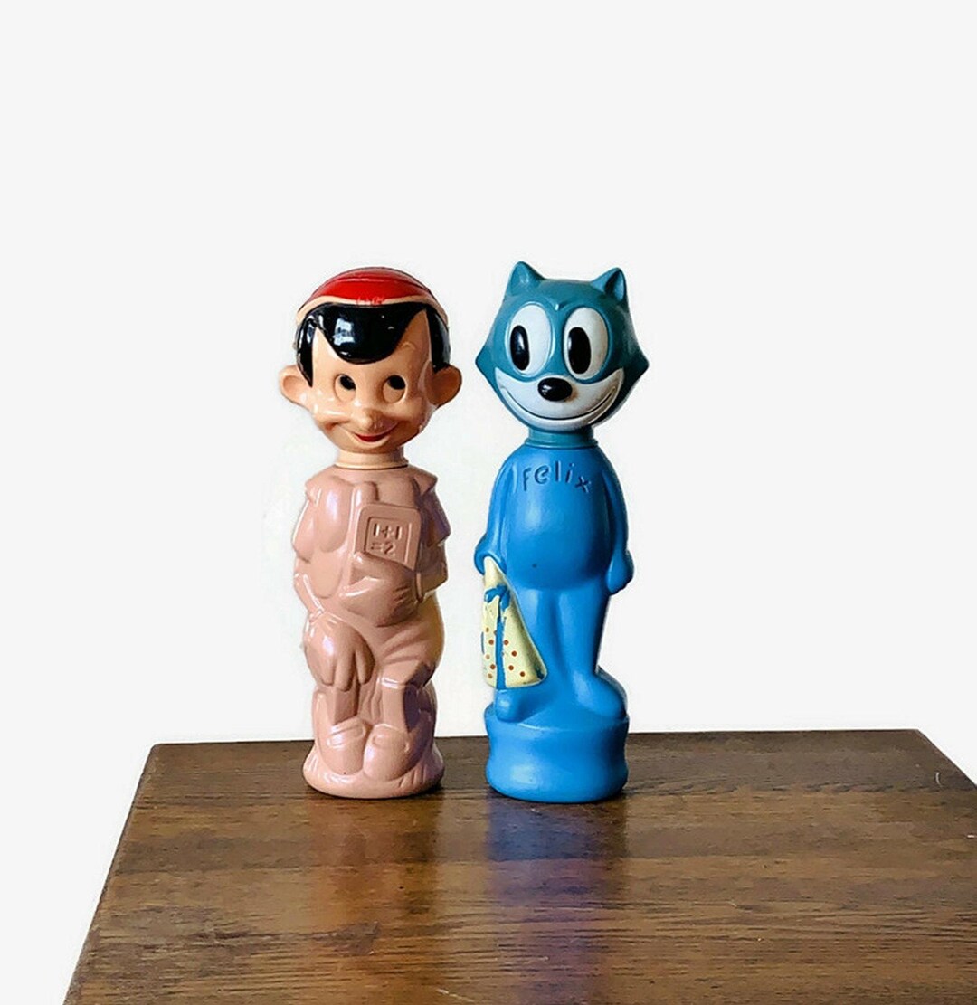 Felix the Cat & Pinocchio Plastic SOAKY Bottles, Colgate-palmolive ...