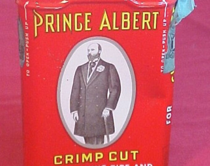Vintage Tobacco Tin Prince Albert Can Red Altered Art Supply - Etsy