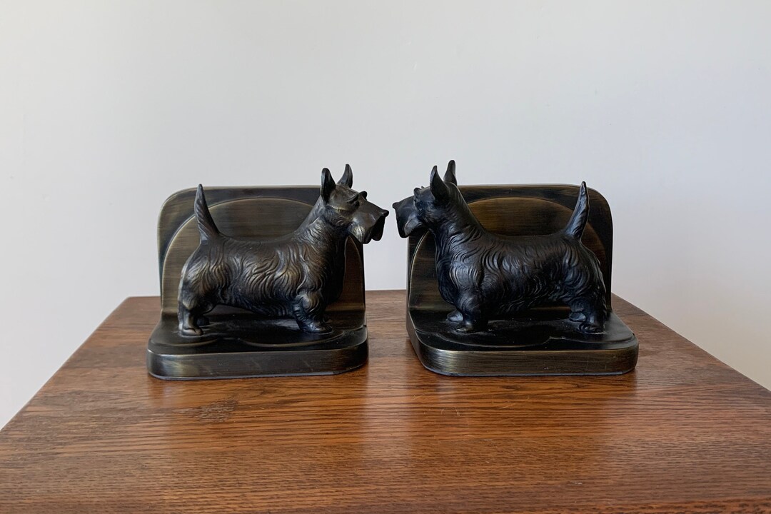 Metal Scotty Dog Bookends - Etsy