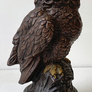 Large Ceramic Owl Figurine 12" Tall, Woodland Decor - Etsy