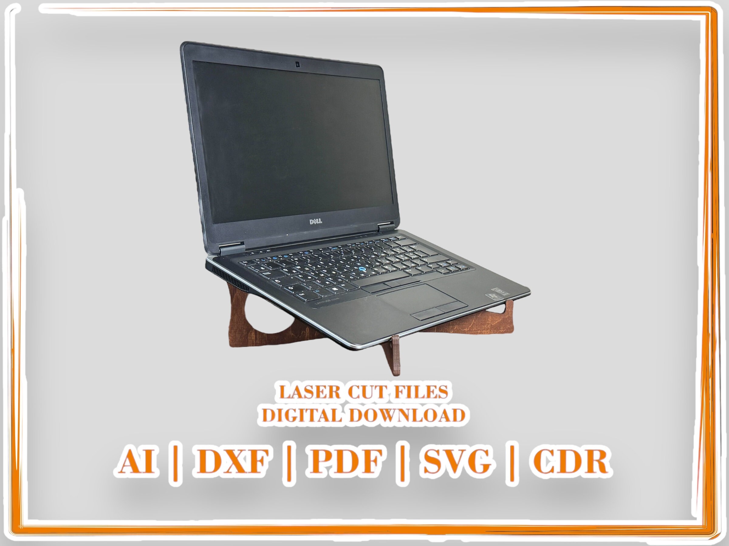 Wooden Laptop Stand Svg Laser Cut File Glowforge Wooden Organizer Laser ...