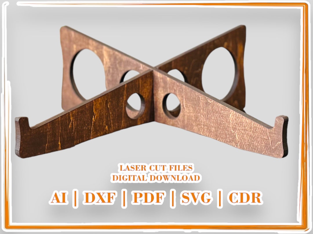 Wooden Laptop Stand Svg Laser Cut File Glowforge Wooden Organizer Laser ...