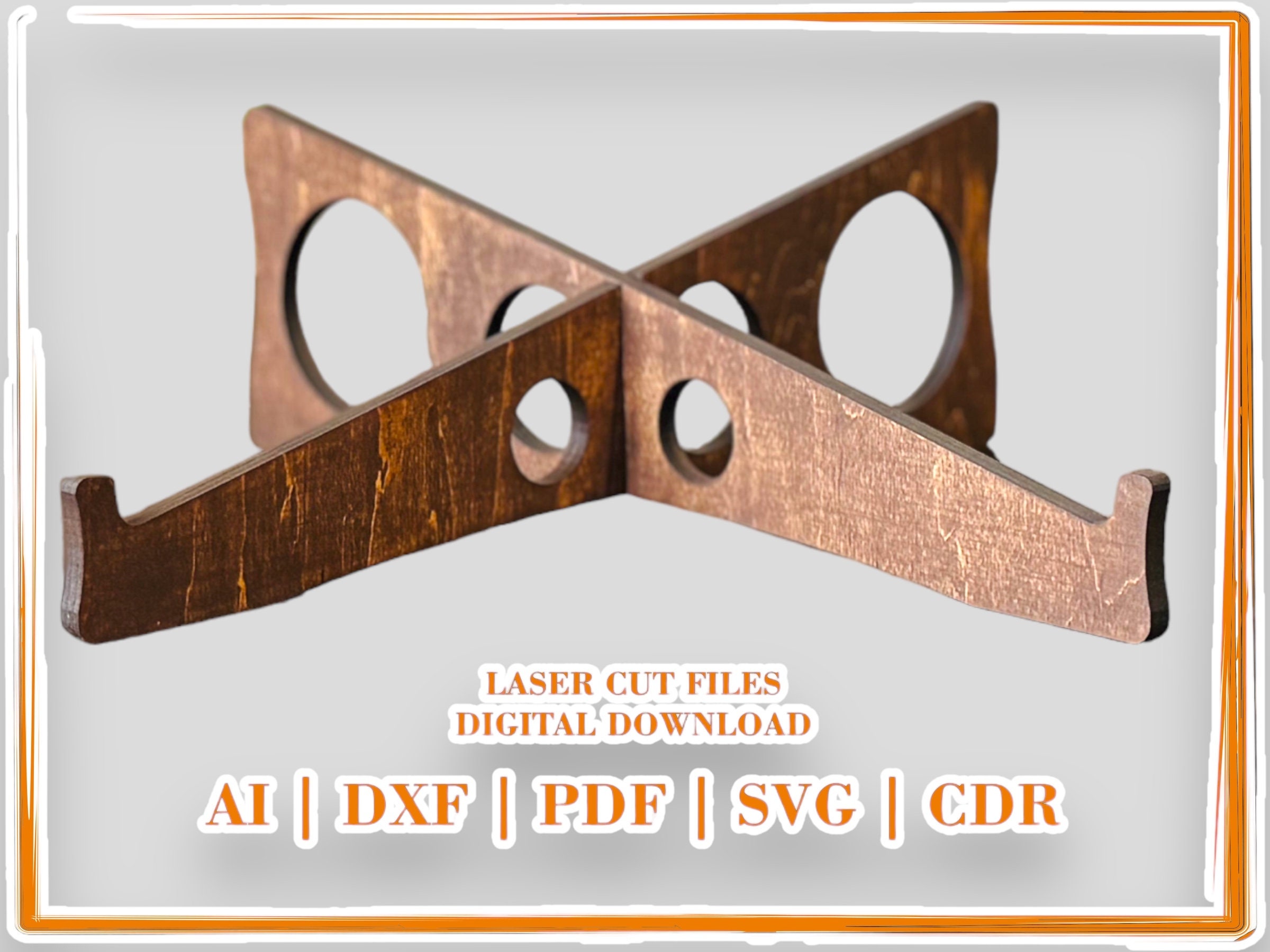 Wooden Laptop Stand Svg Laser Cut File Glowforge Wooden Organizer Laser ...