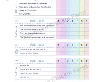 Cute Cleaning Checklist Digital File - Etsy