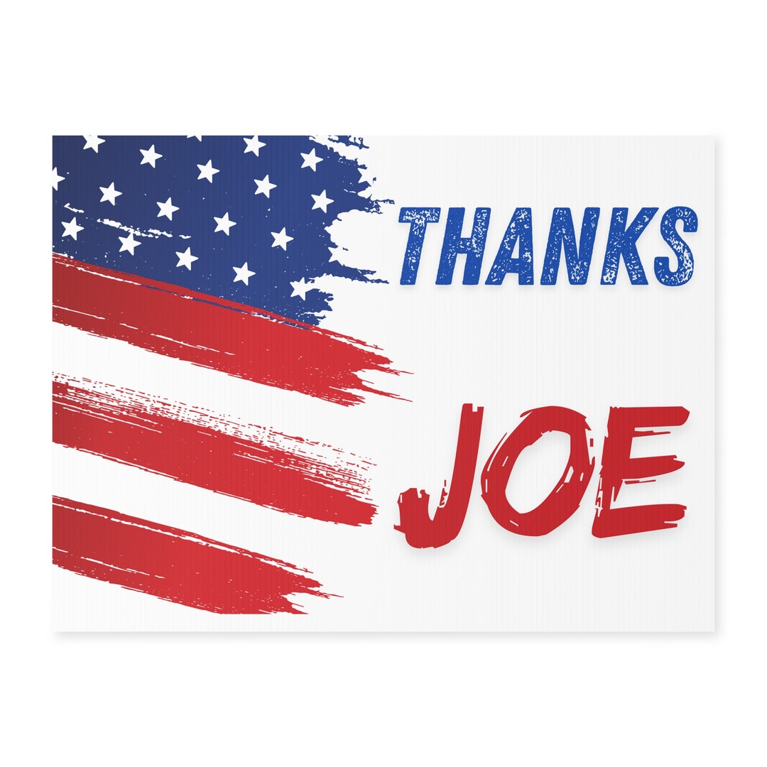 Thanks Joe Yard Sign Kamala Harris for President Vote America Freedom ...
