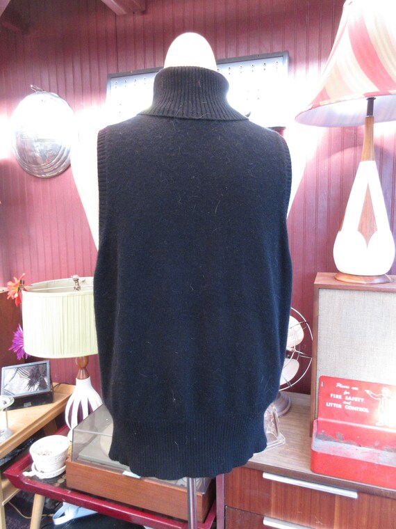 1990s Sleeveless Black Turtleneck Sweater Contex for … - Gem