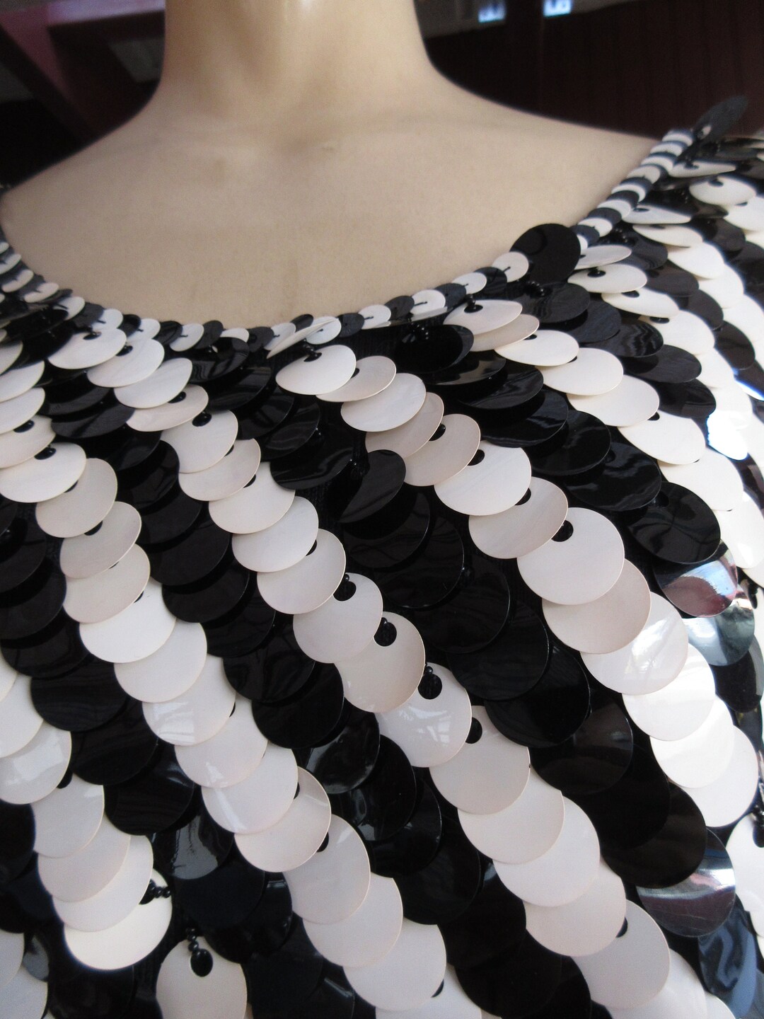 Small 28 Inch Waist Vintage 1960s Go Go Dancer Motown Black and White ...