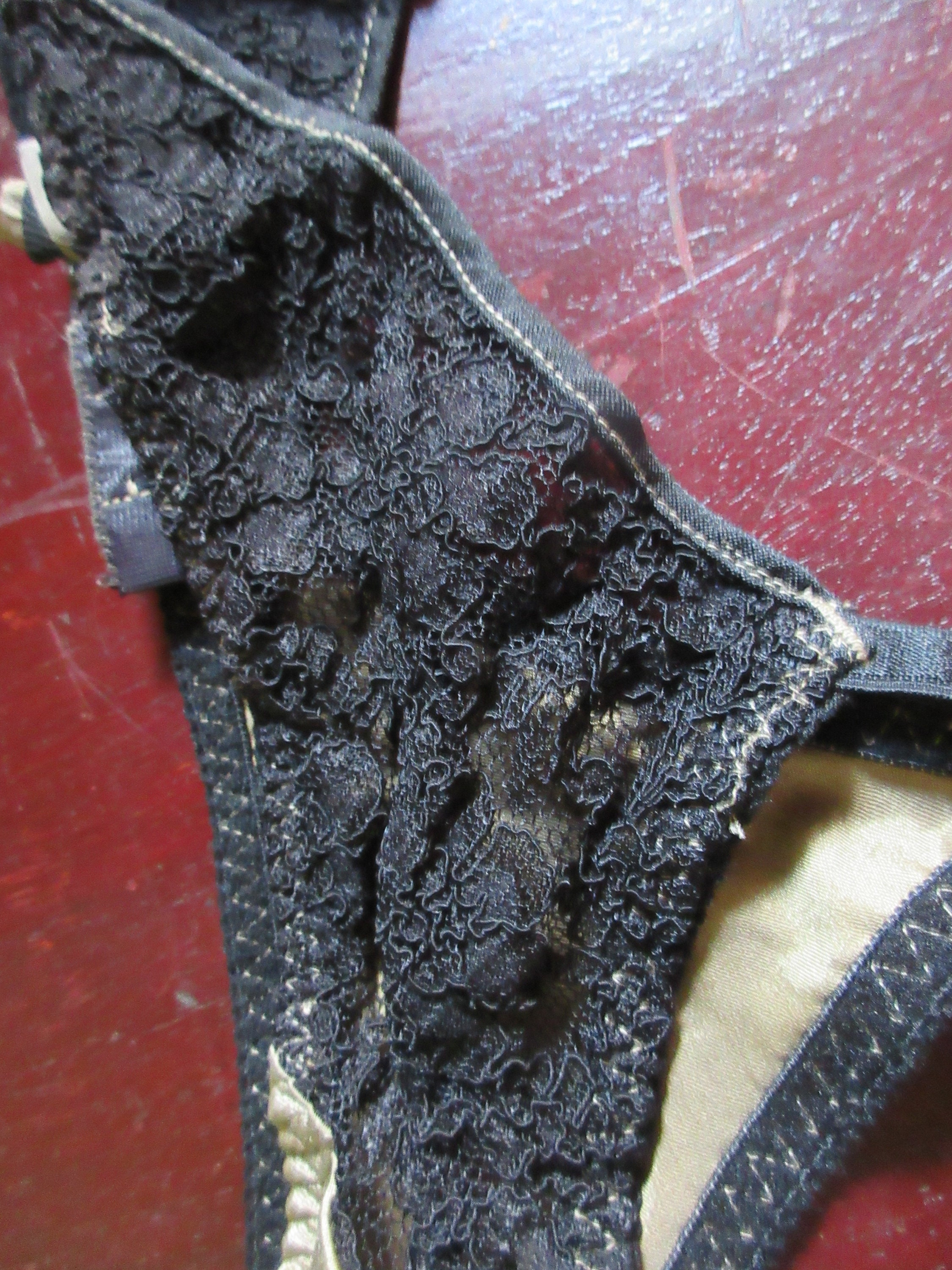 Vintage Satin and Lace Garter Belt 1980s Swing Dance Burlesque Pin up ...