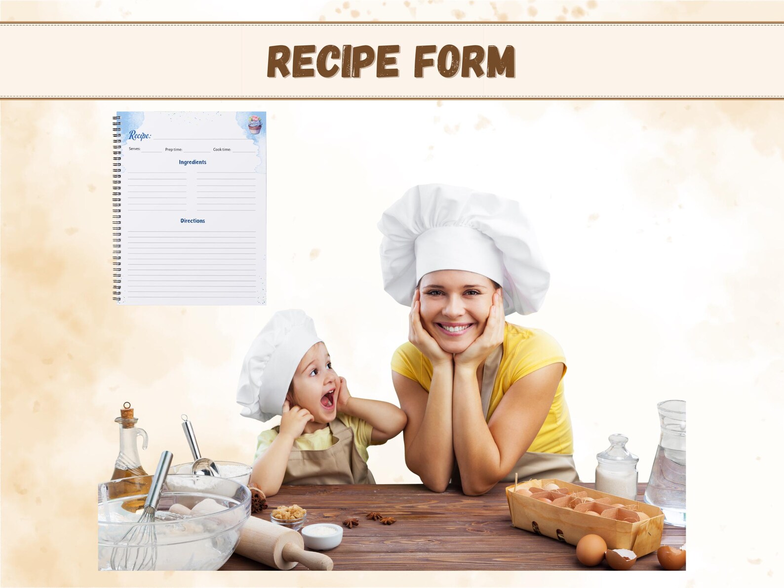 Printable Recipe Templates, Digital Download 8.5 X 11 Inch A4, Home ...