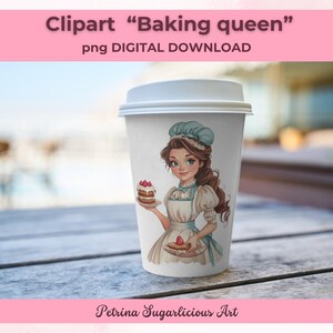 Baking Queen Clipart Set Bakery Logo Png Instant Download - Etsy