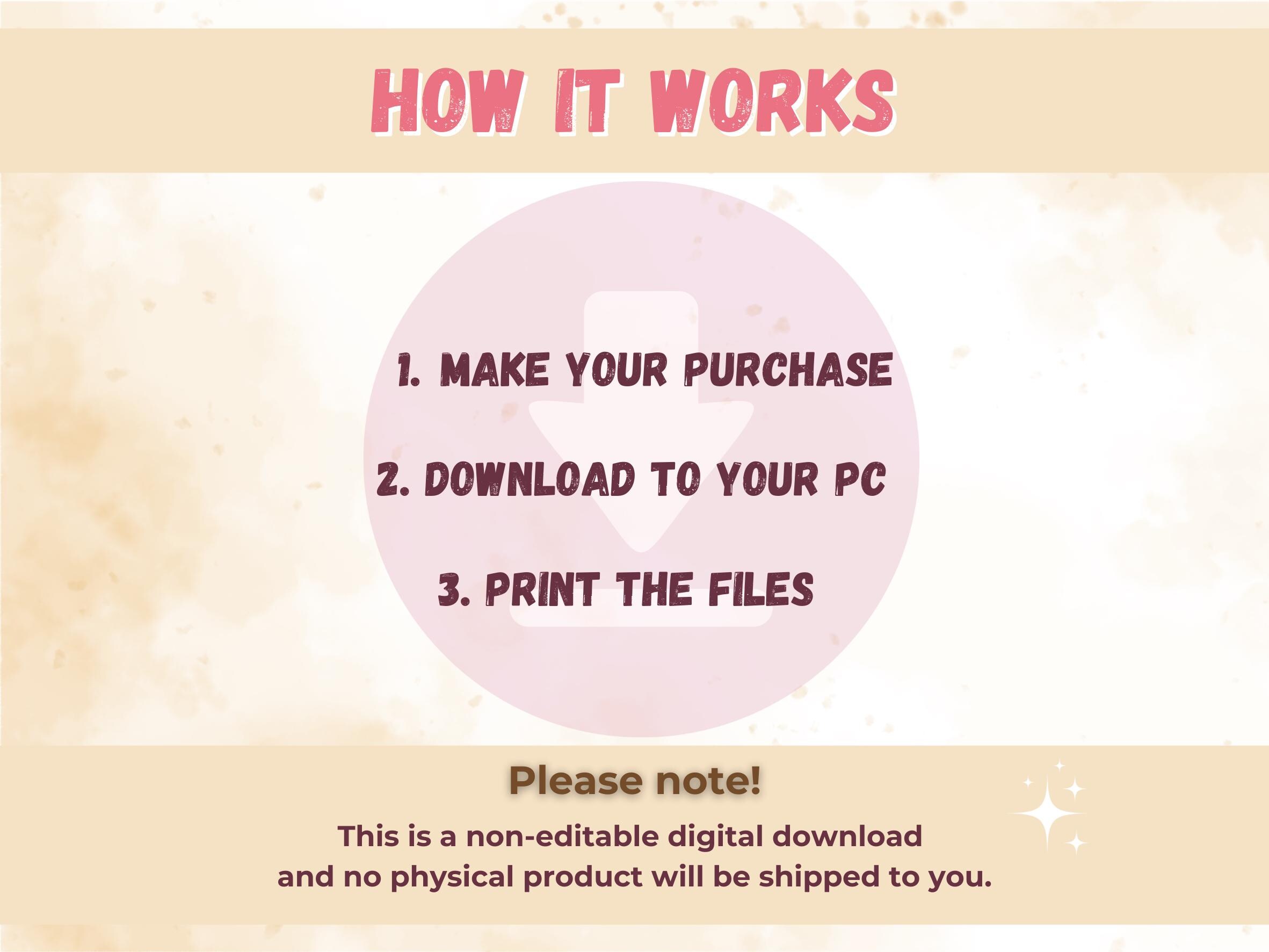 Printable Recipe Templates, Digital Download 8.5 X 11 Inch A4, Home ...