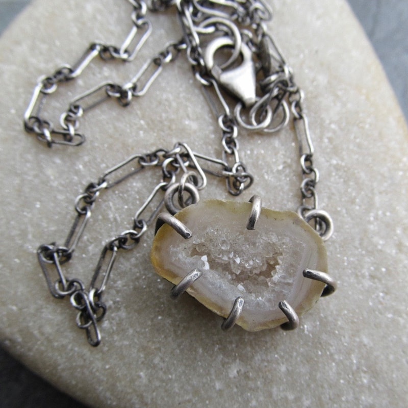 Geode Necklace - Etsy