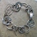 Chunky Funky Chain Link Bracelet Eclectic Sterling Silver Abstract ...