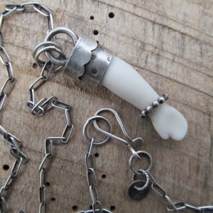 Quirky Antique Doll Arm Necklace Vintage Bisque Doll Parts Talisman ...