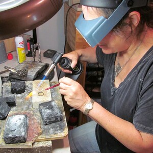 Sterling Silver Flower Charm Pink Ruby Daisy Pendant Rustic Rose ...