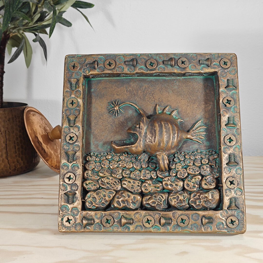 Steampunk Angler Fish 3d Wall Art 3d Painting Wall Sculpture Plaster ...